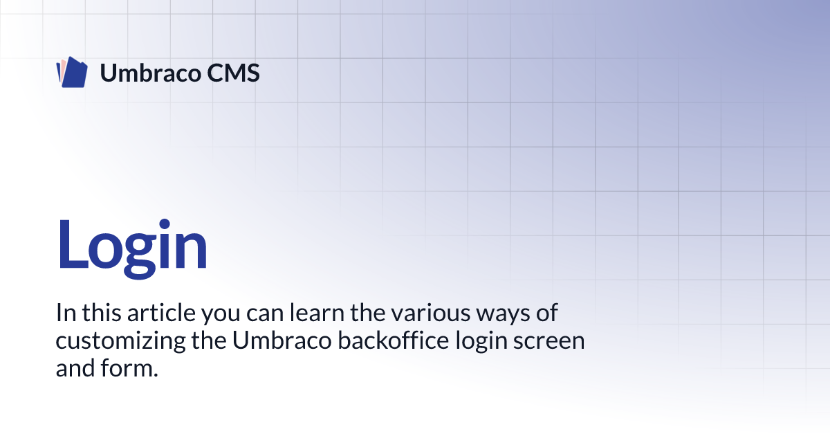 Login Umbraco Cms
