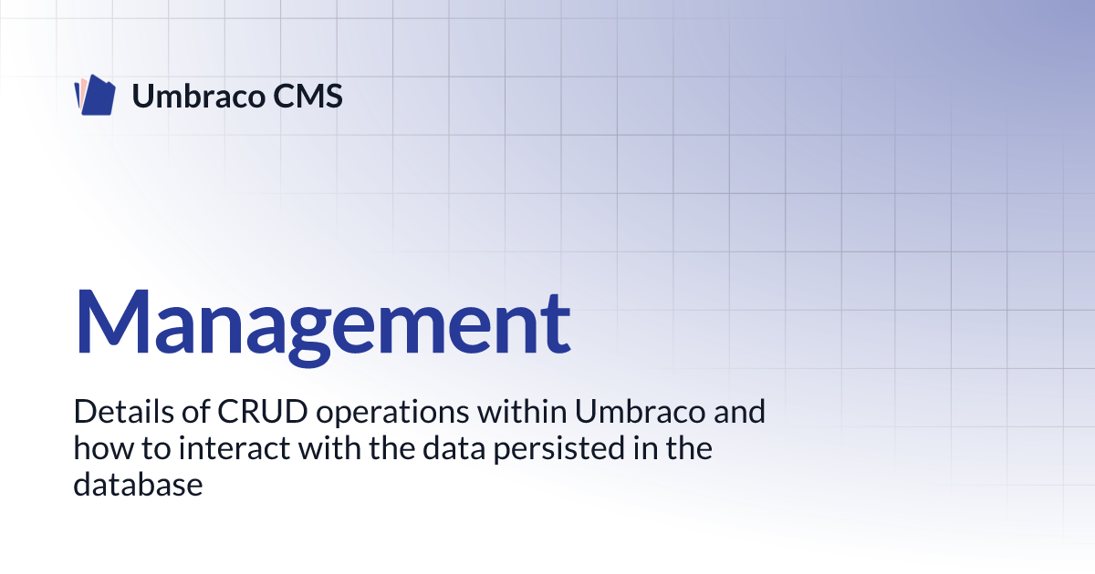 Management | Umbraco CMS