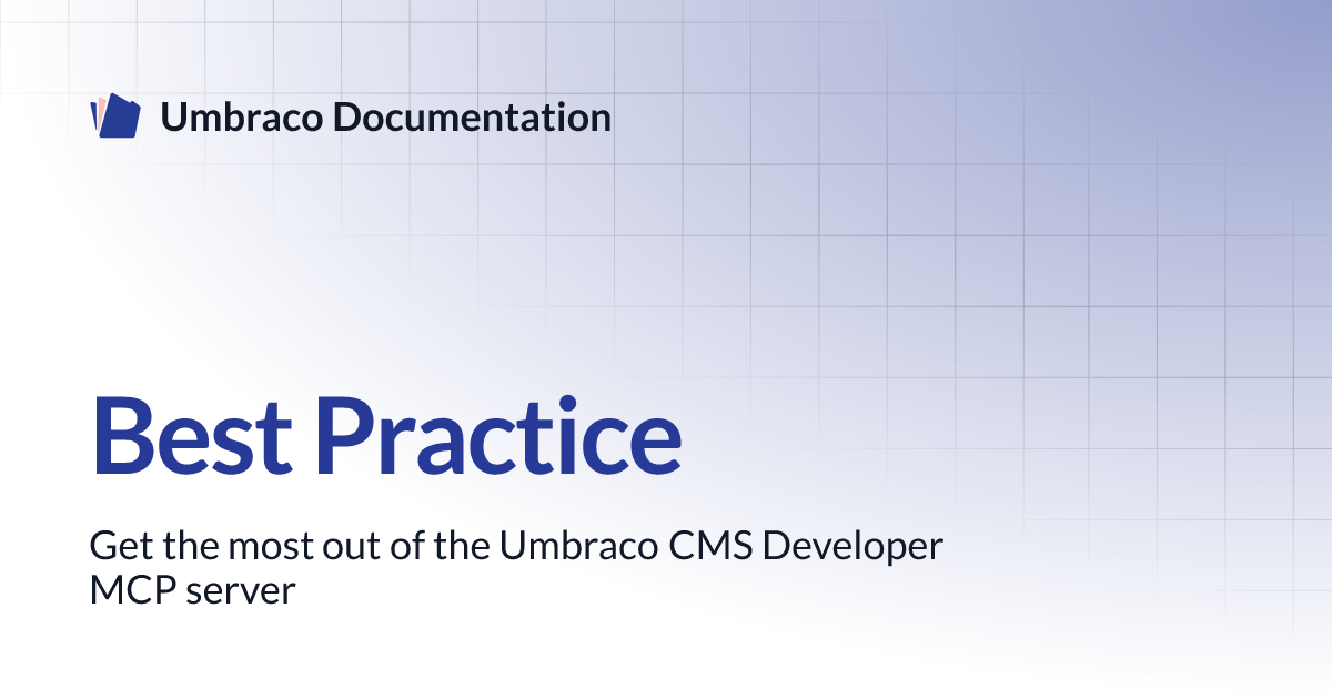 Best Practice | Umbraco CMS