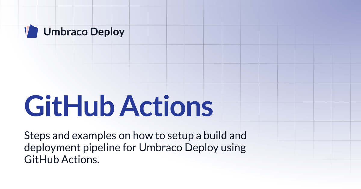 GitHub Actions | Umbraco Deploy