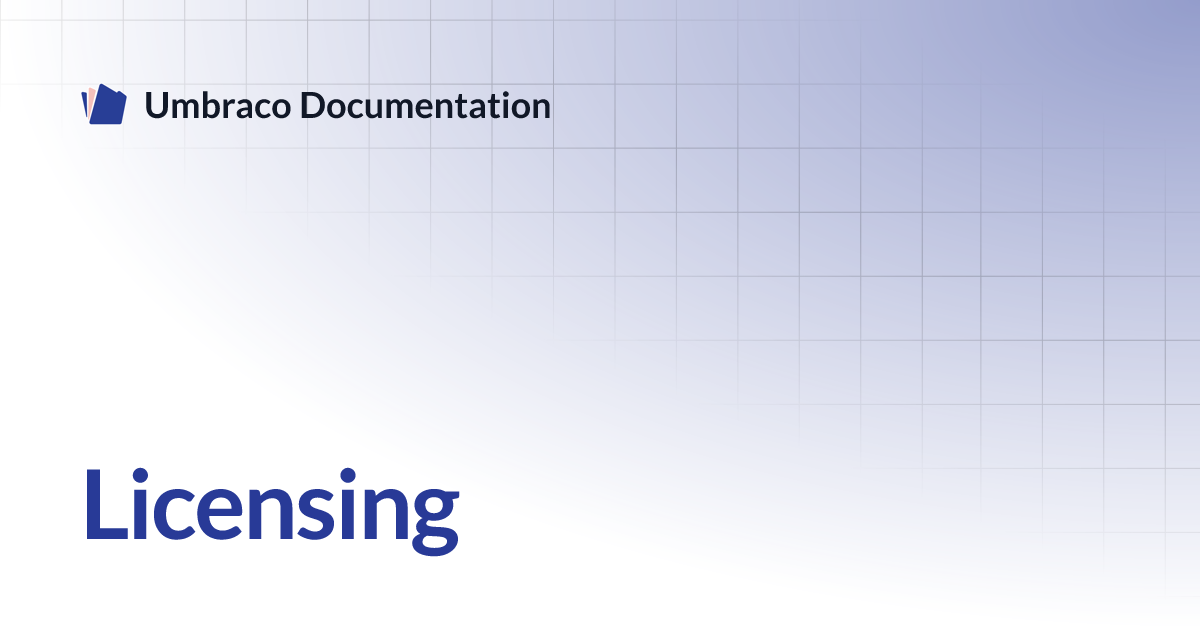 Licensing | Forms | Umbraco Documentation