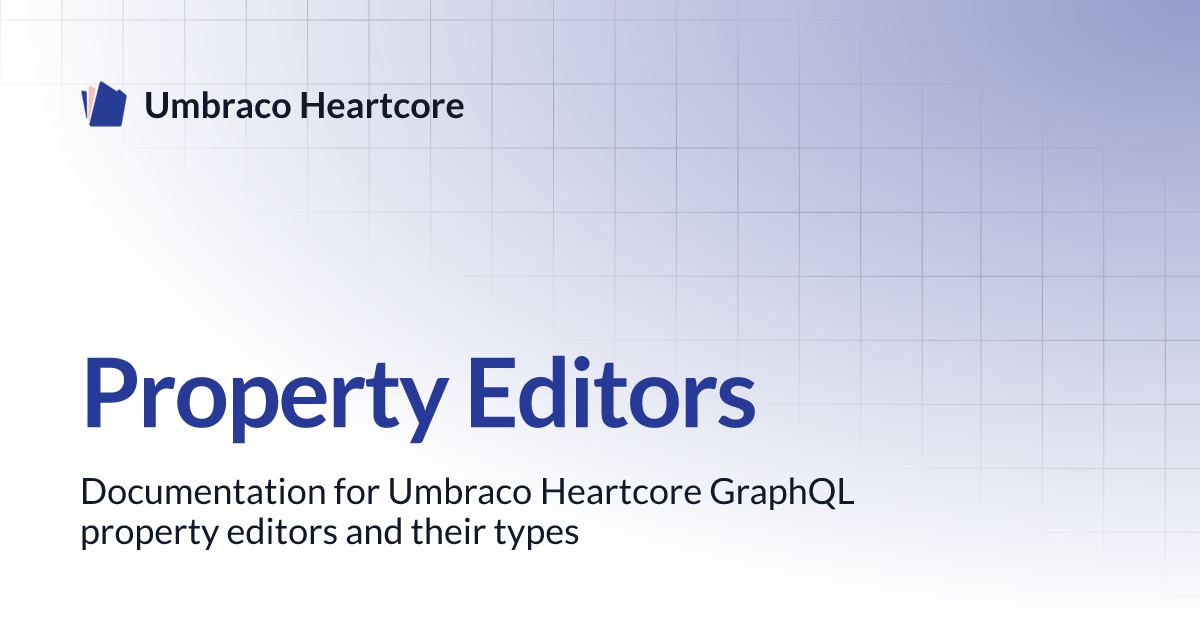 Property Editors | Umbraco Heartcore